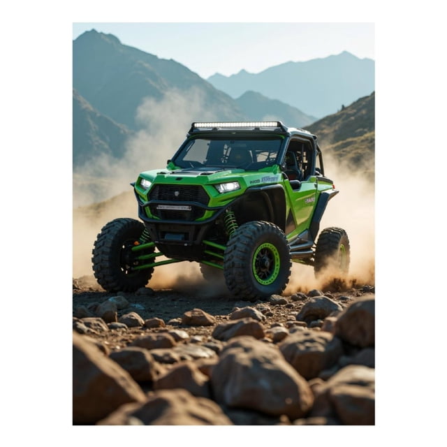 Diamond Art Kits for Adults - Green Offroad Vehicle Adventure 5d ...