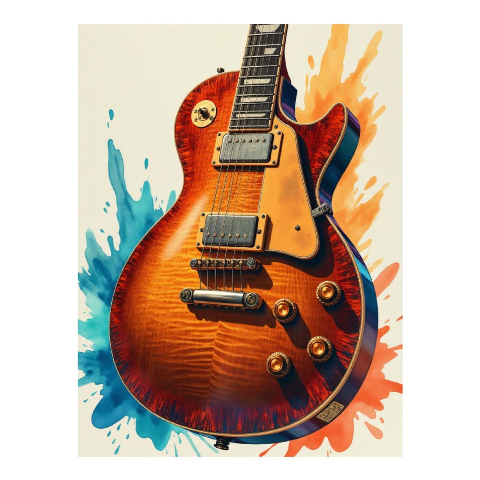 Diamond Art Kits for Adults, Guitar Vibrant Burst 5D Diamond Painting ...