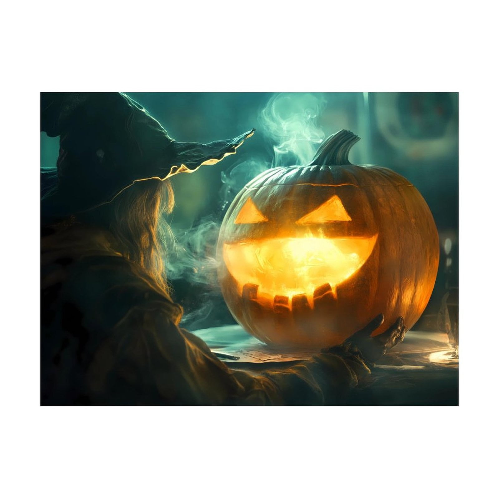 Diamond Art Kits for Adults - Halloween Witch Mysterious Pumpkin B 5D Frameless Dimond Painting ...