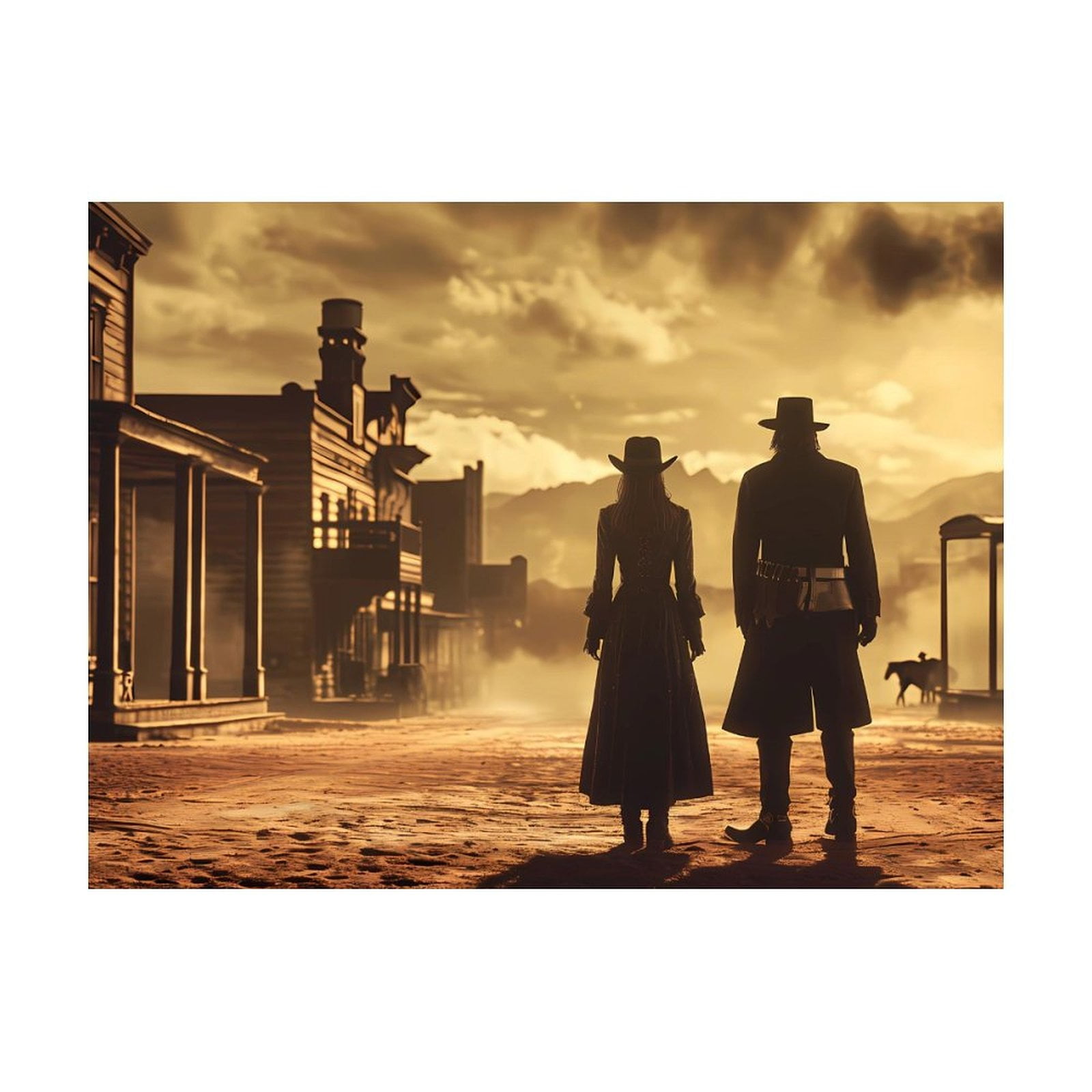 Diamond Art Kits for Adults, Industrial Style Western Cowboy Frameless ...