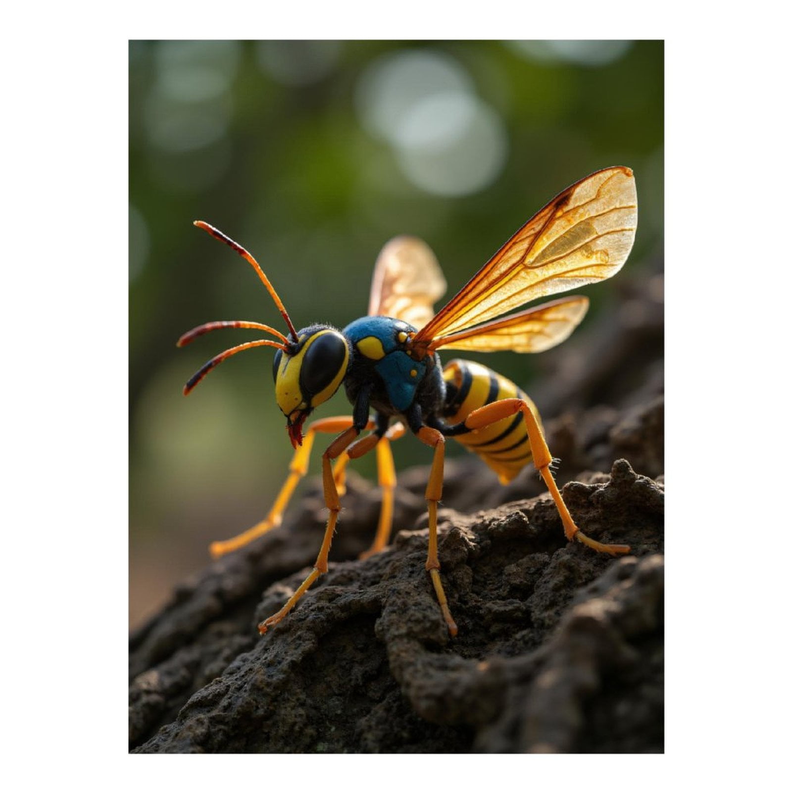 Diamond Art Kits for Adults, Insect On Bark Sunlit Wings 5D Diamond Painting Kits for Adults ...