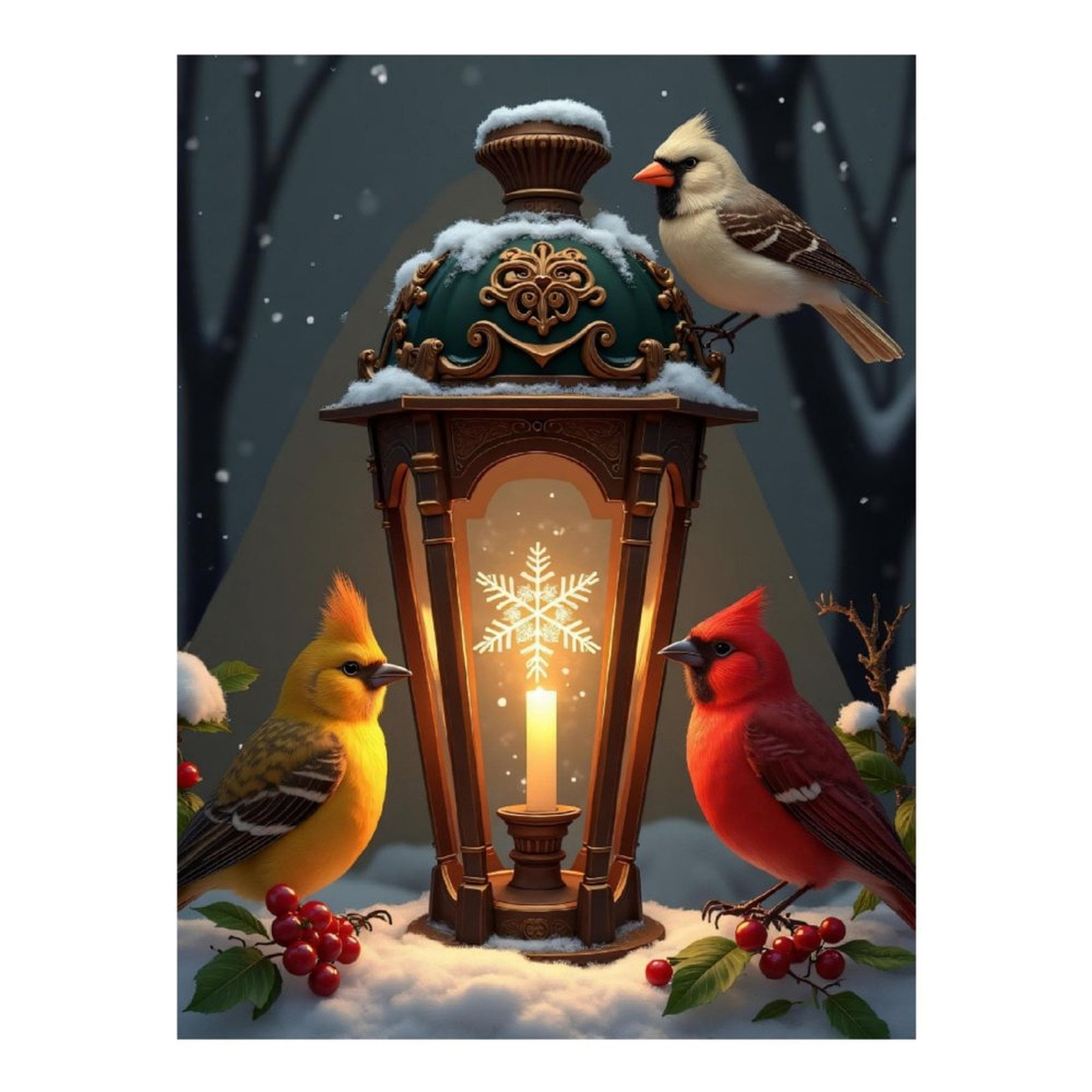 Diamond Art Kits for Adults - Lantern Bird Print No.20 5D Frameless Dimond Painting Kit for ...
