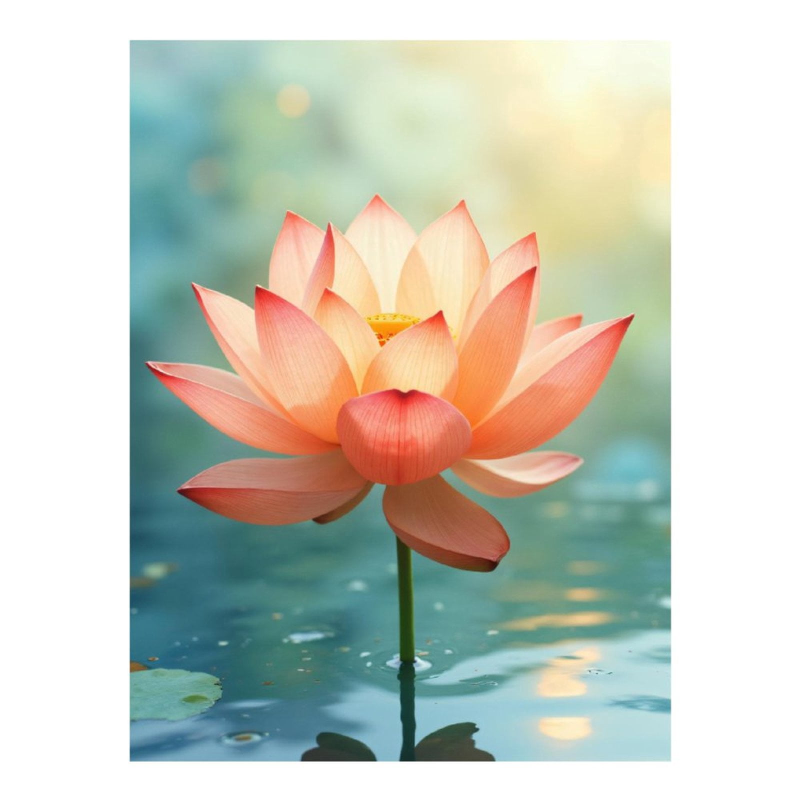 Diamond Art Kits for Adults, Lotus Bloom Tranquil Water Beauty 5D ...