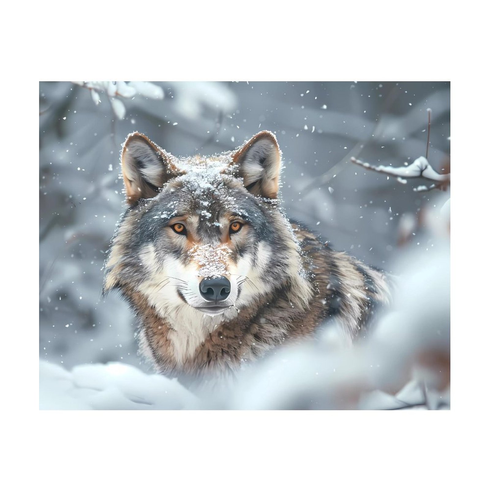Diamond Art Kits for Adults - Majestic Snowy Wolf DIY Diamond Painting ...