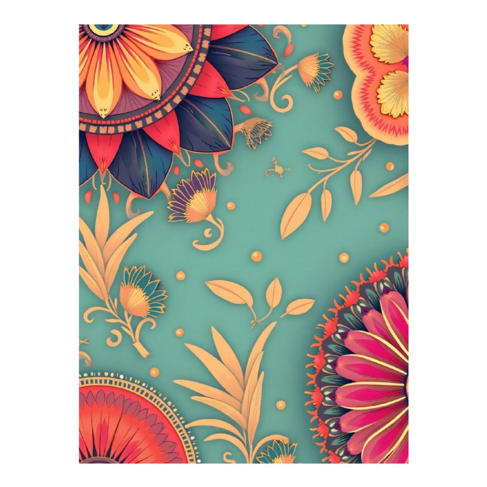 Diamond Art Kits for Adults - Minimalist Floral Print No.140 5D ...