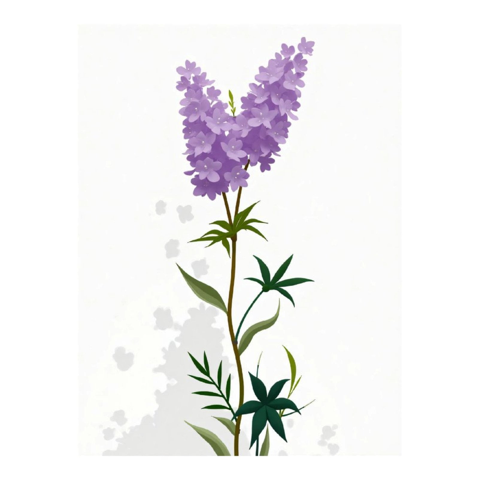 Diamond Art Kits for Adults - Minimalist Flower Purple Print No.118 5D ...