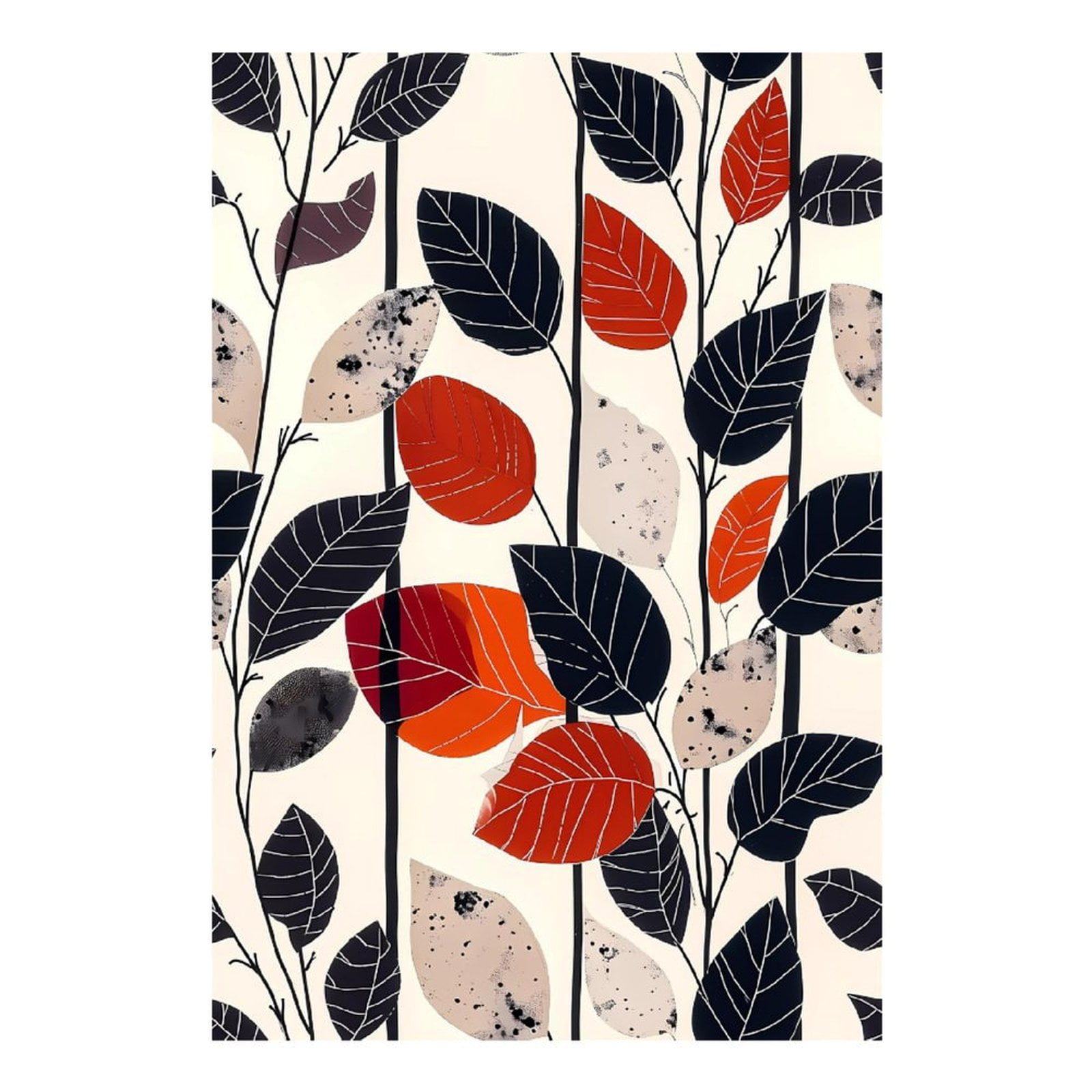 Diamond Art Kits for Adults - Modern Abstract Leaf Pattern Frameless 5D ...