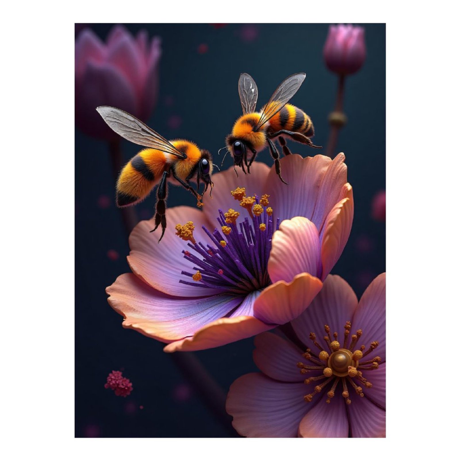 Diamond Art Kits for Adults - Modern Bee Print No.37 5D Frameless ...