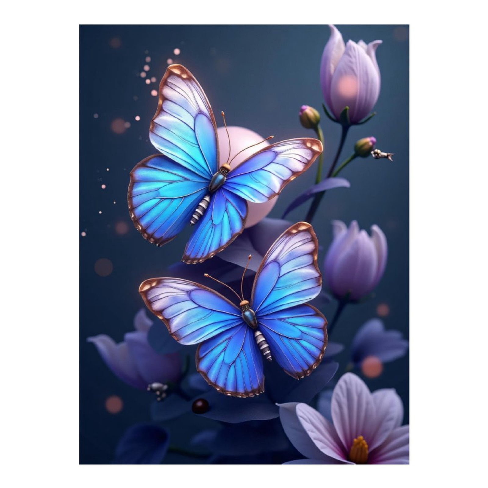 Diamond Art Kits for Adults - Modern Butterfly Azure Print No.58 5D ...