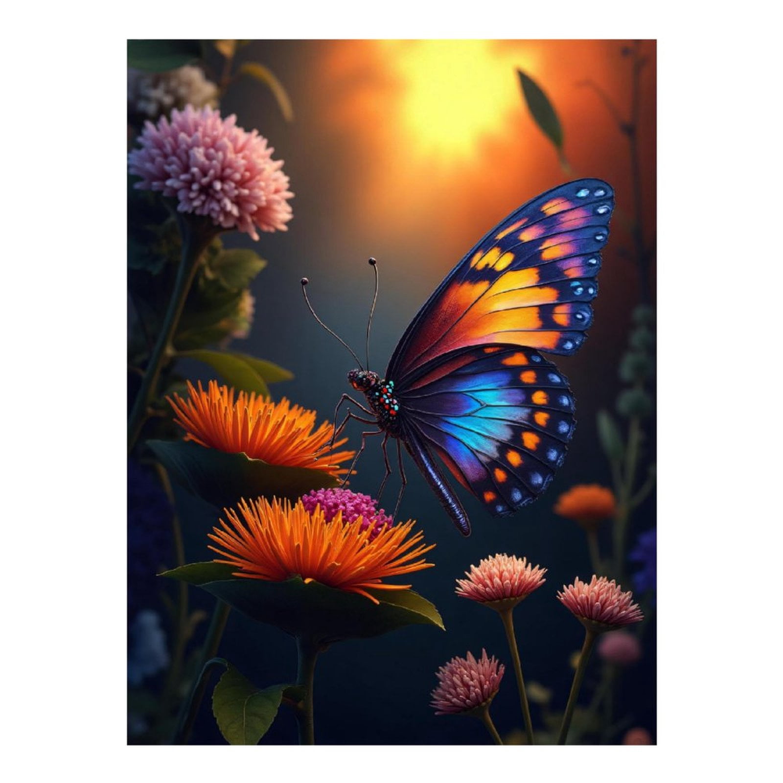 Diamond Art Kits for Adults - Modern Butterfly Botanical Print No.1059 ...