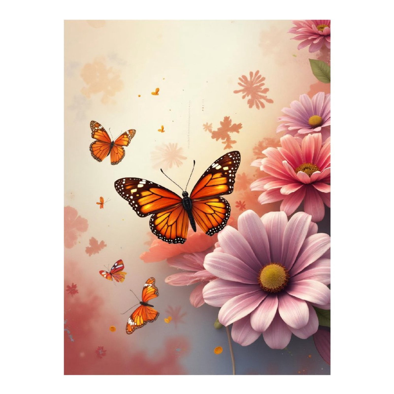 Diamond Art Kits for Adults - Modern Butterfly Bouquet Print No.687 5D ...
