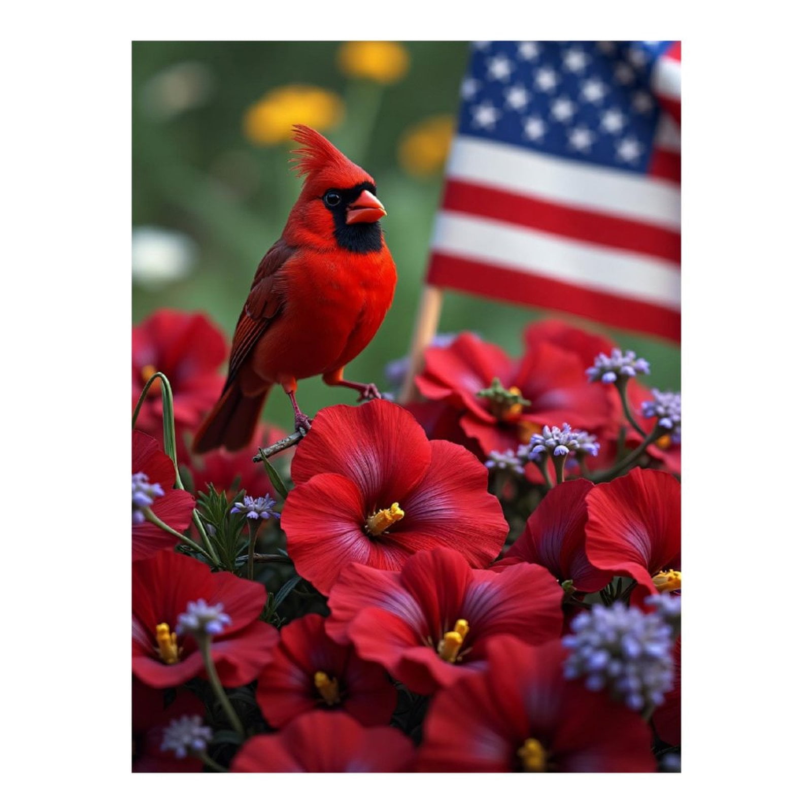 Diamond Art Kits for Adults - Modern Cardinal Bird Bouquet Print No.118 5D Frameless Dimond ...
