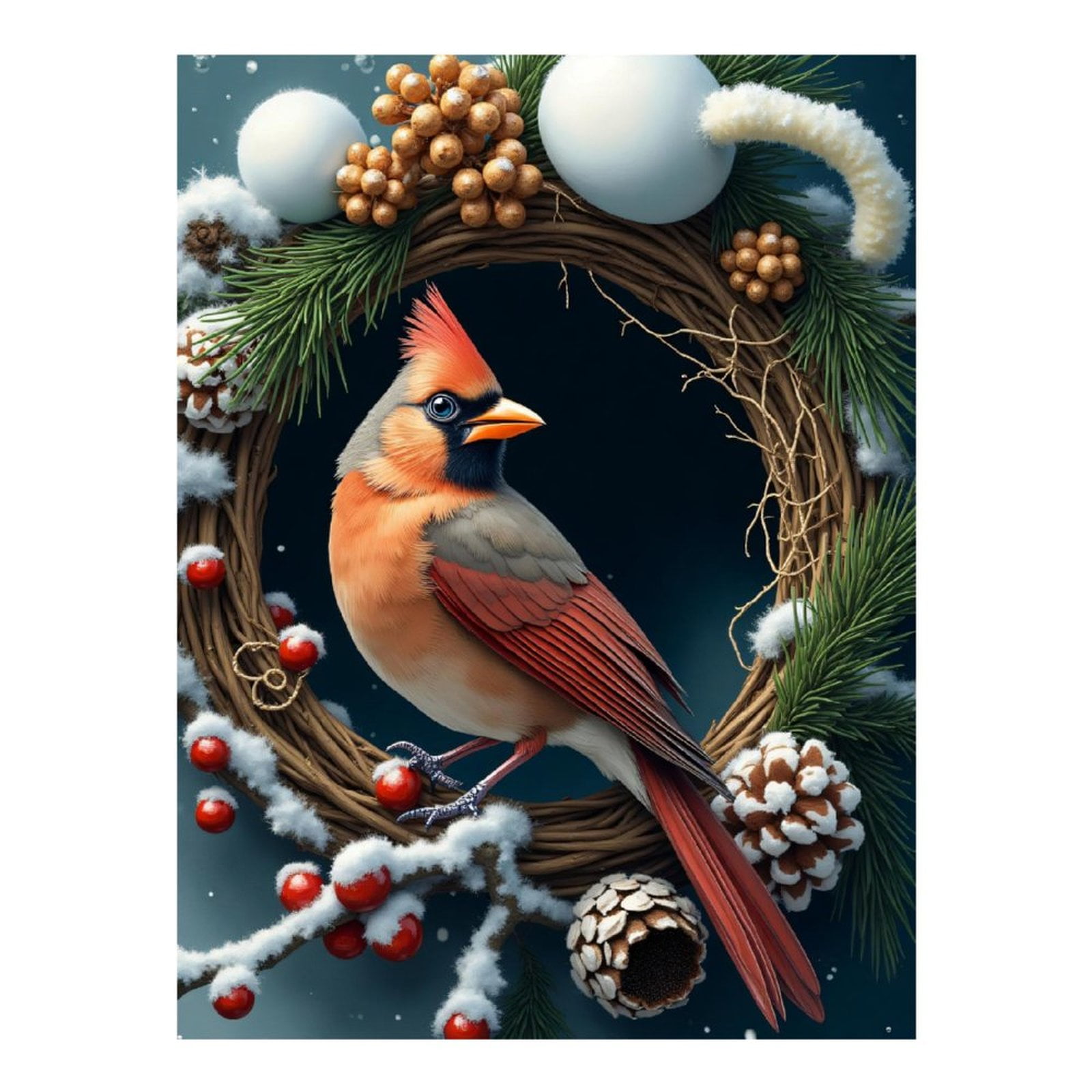 Diamond Art Kits for Adults - Modern Cardinal Bird Print No.33 5D ...