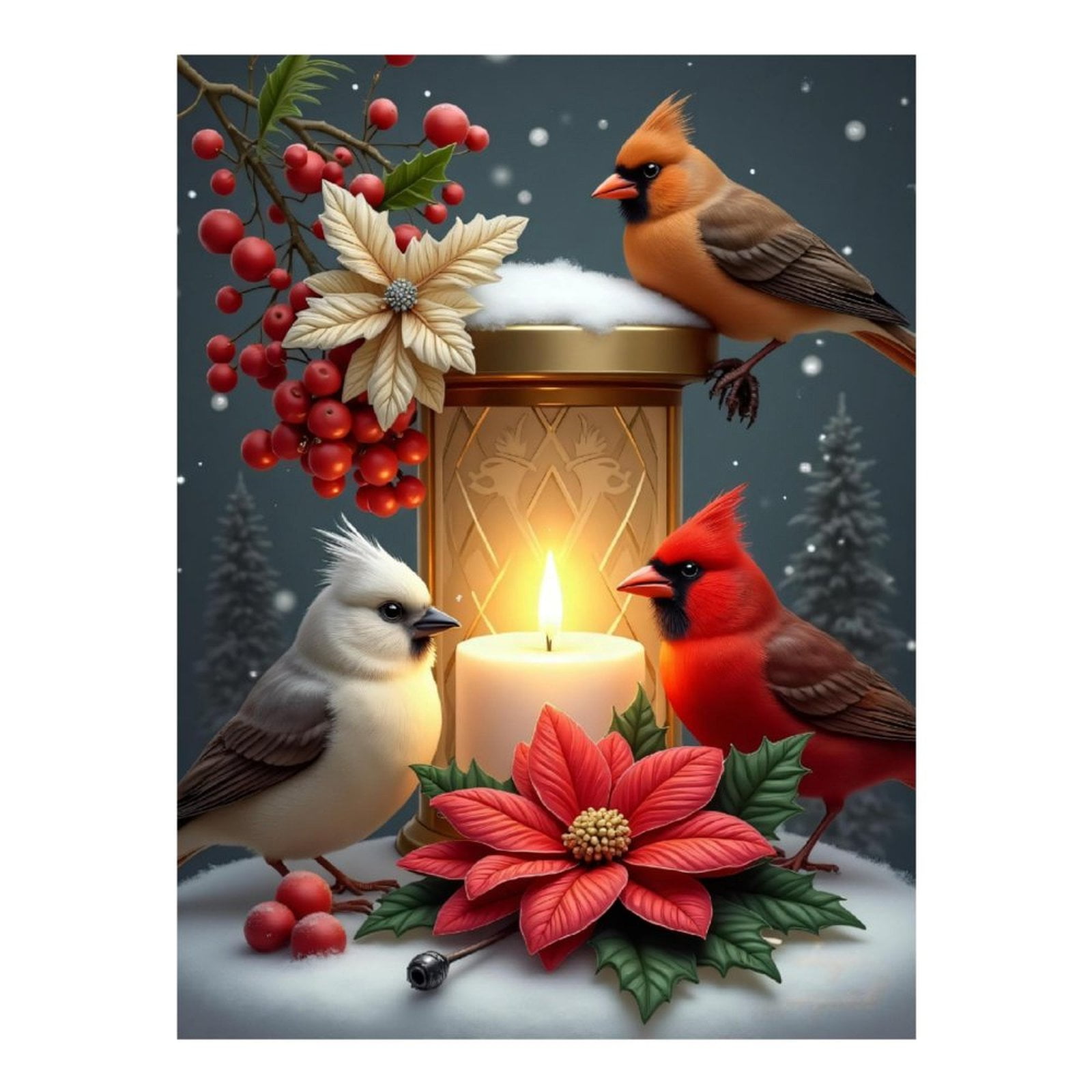 Diamond Art Kits for Adults - Modern Cardinal Bird Print No.87 5D ...