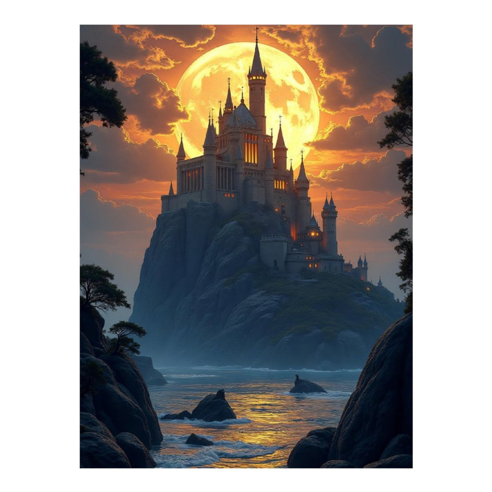 Diamond Art Kits for Adults - Modern Castle Print No.106 5D Frameless ...