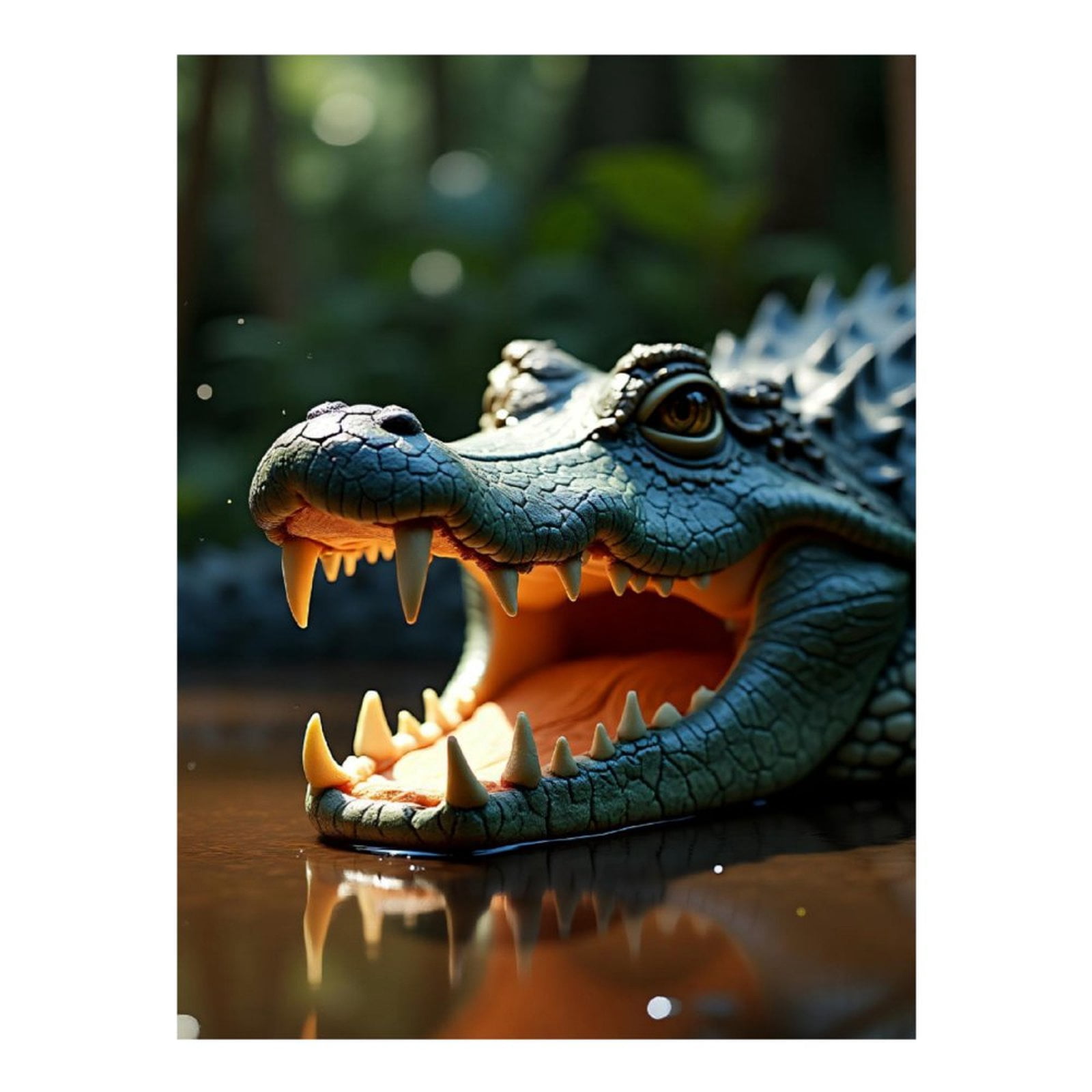 Diamond Art Kits for Adults - Modern Realistic Crocodile Print No.7 5D ...