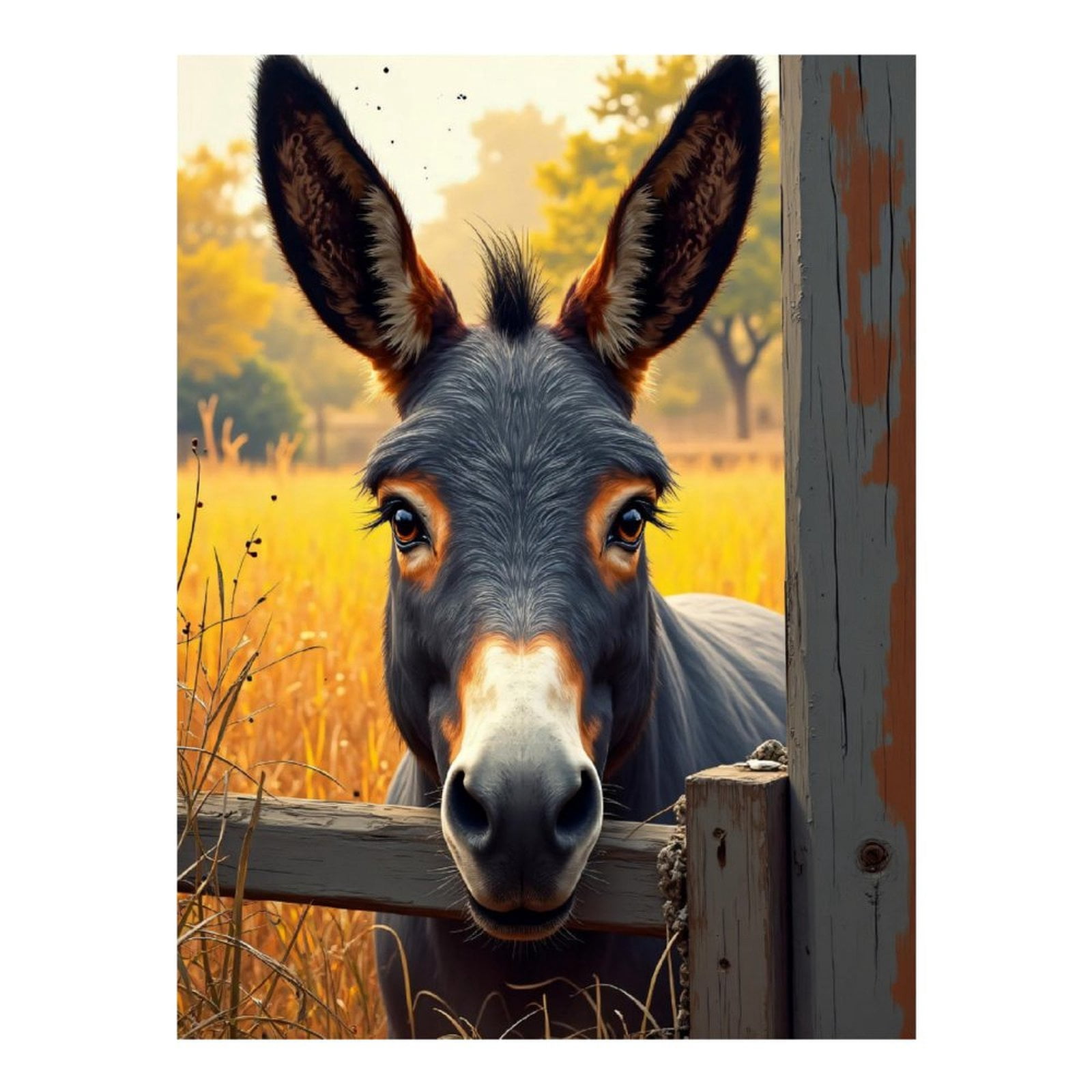 Diamond Art Kits for Adults - Modern Realistic Donkey Print No.37 5D ...