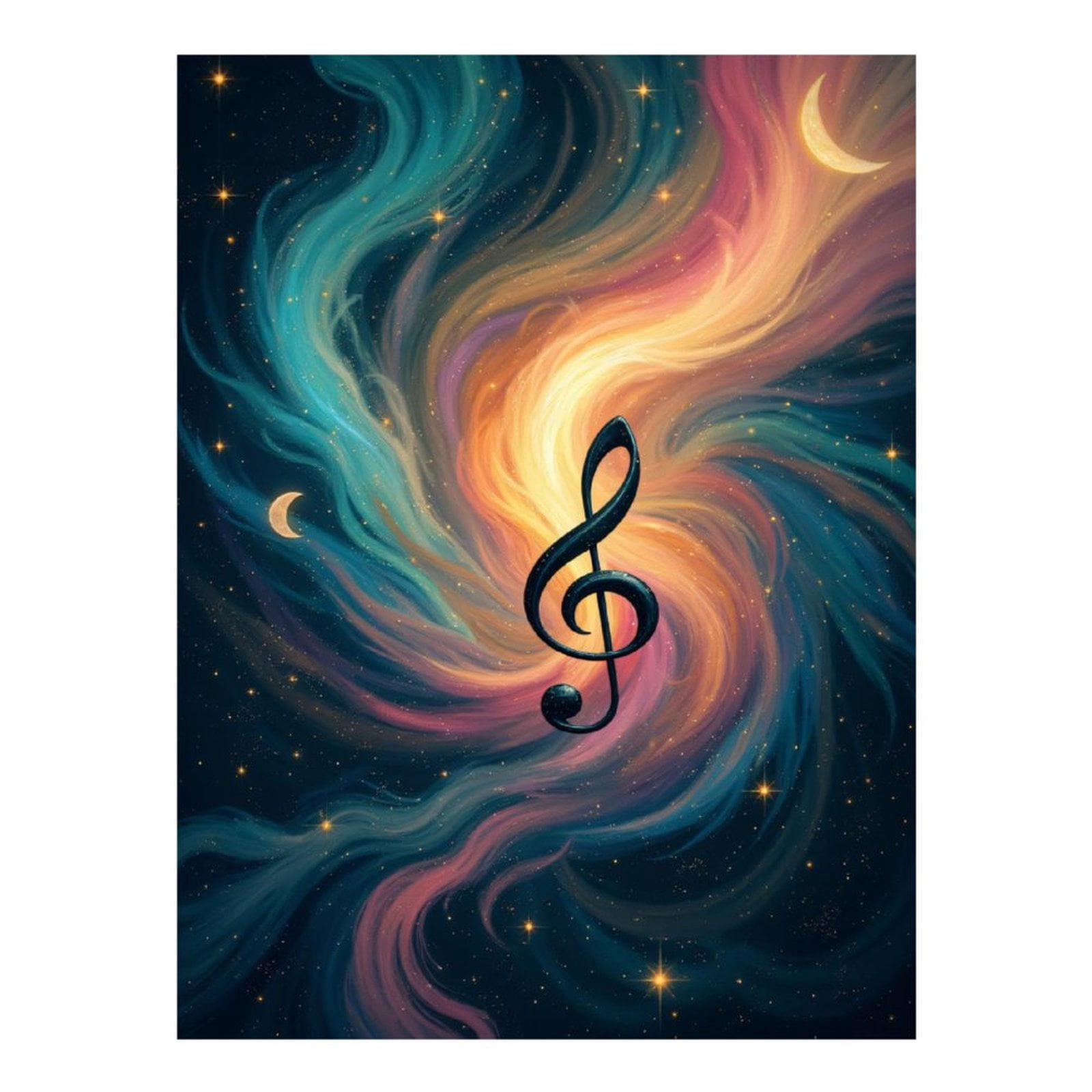 Diamond Art Kits for Adults - Musical Galaxy Crescents Swirl 5d Diamond ...
