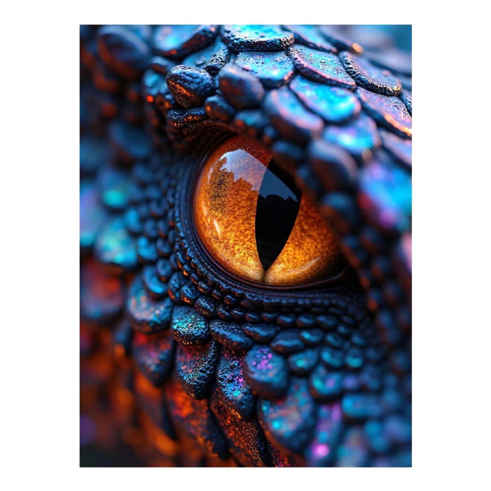 Diamond Art Kits for Adults - Mystical Dragon Eye Scales Closeup 5d ...