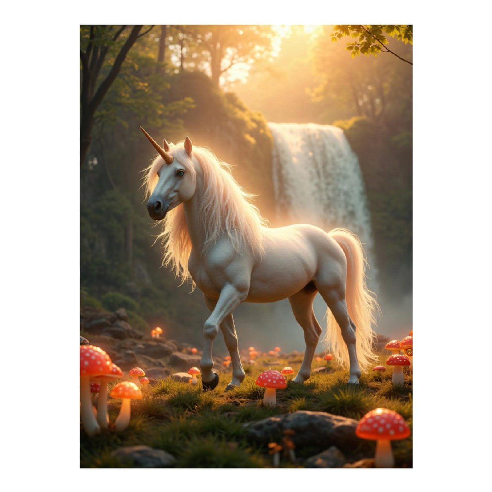 Diamond Art Kits for Adults - Mystical Forest Creature Waterfall 5d ...