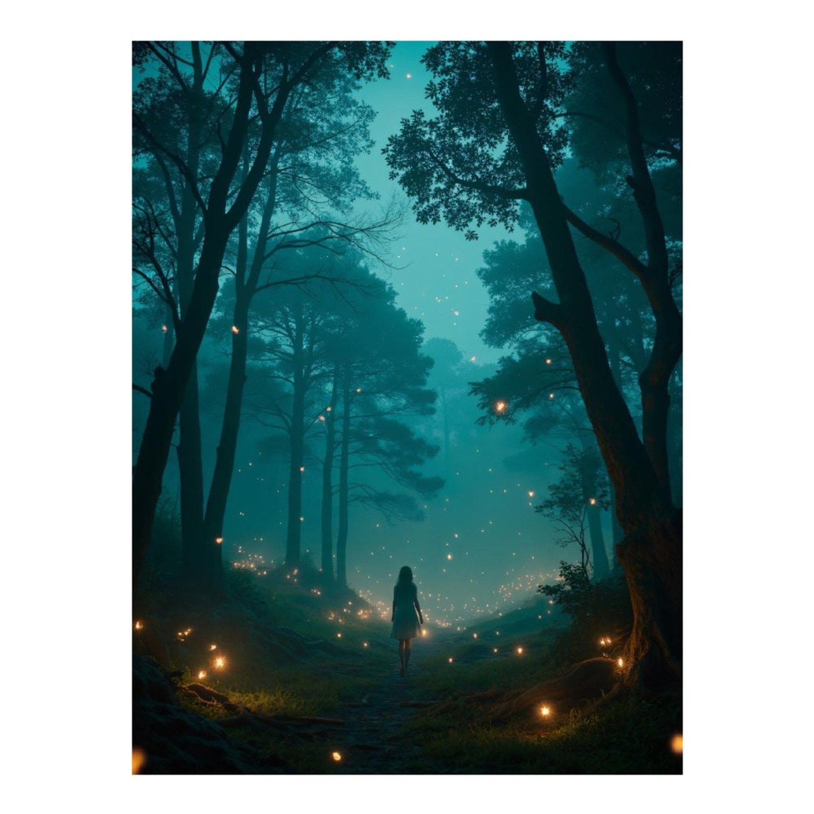 Diamond Art Kits for Adults - Mystical Forest Night Stroll 5d Diamond ...
