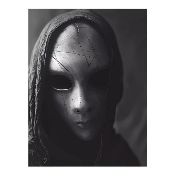 Diamond Art Kits for Adults - Mystical Masked Figure Monochrome DIY ...