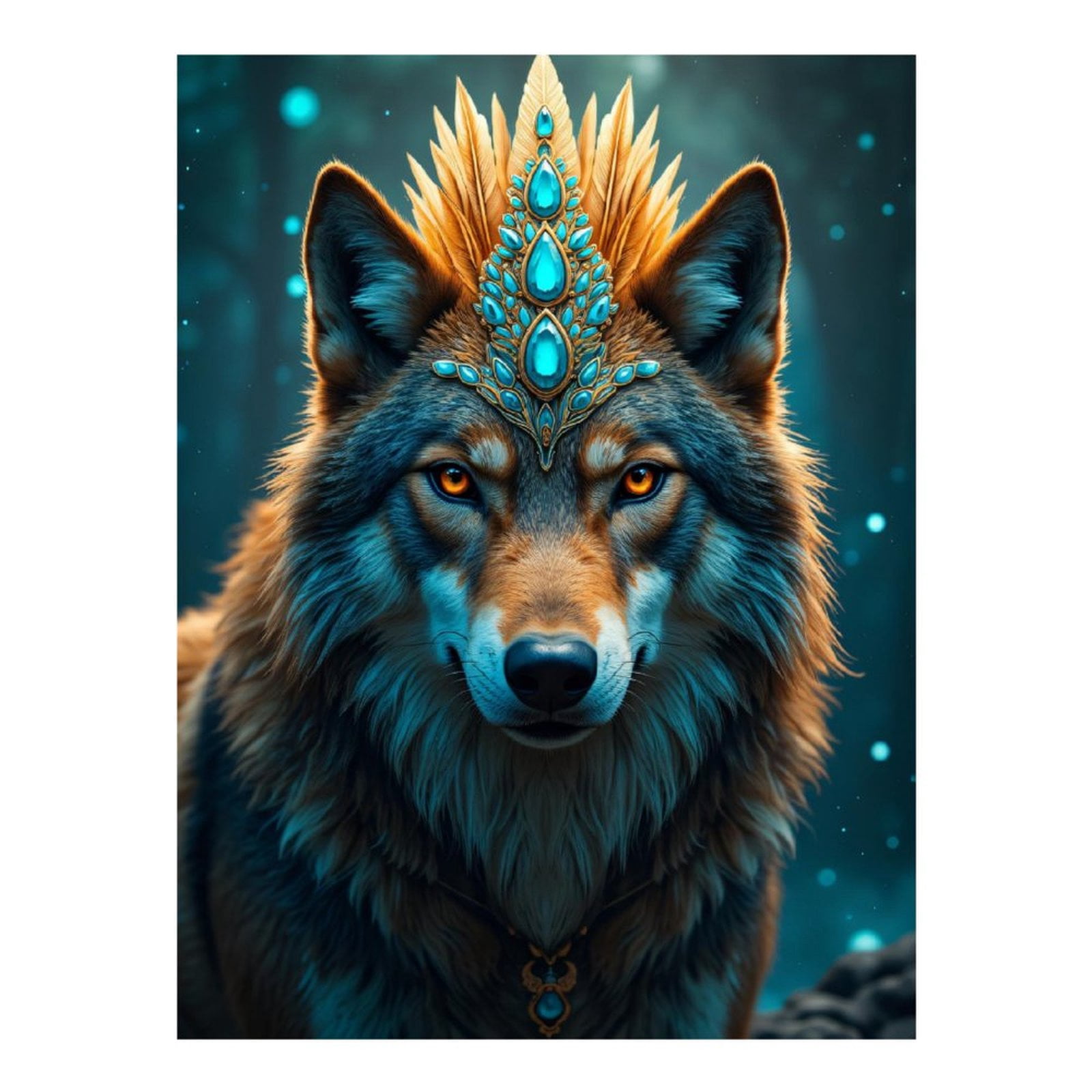Diamond Art Kits for Adults - Mystical Wolf Jewel Adorned 5d Diamond ...