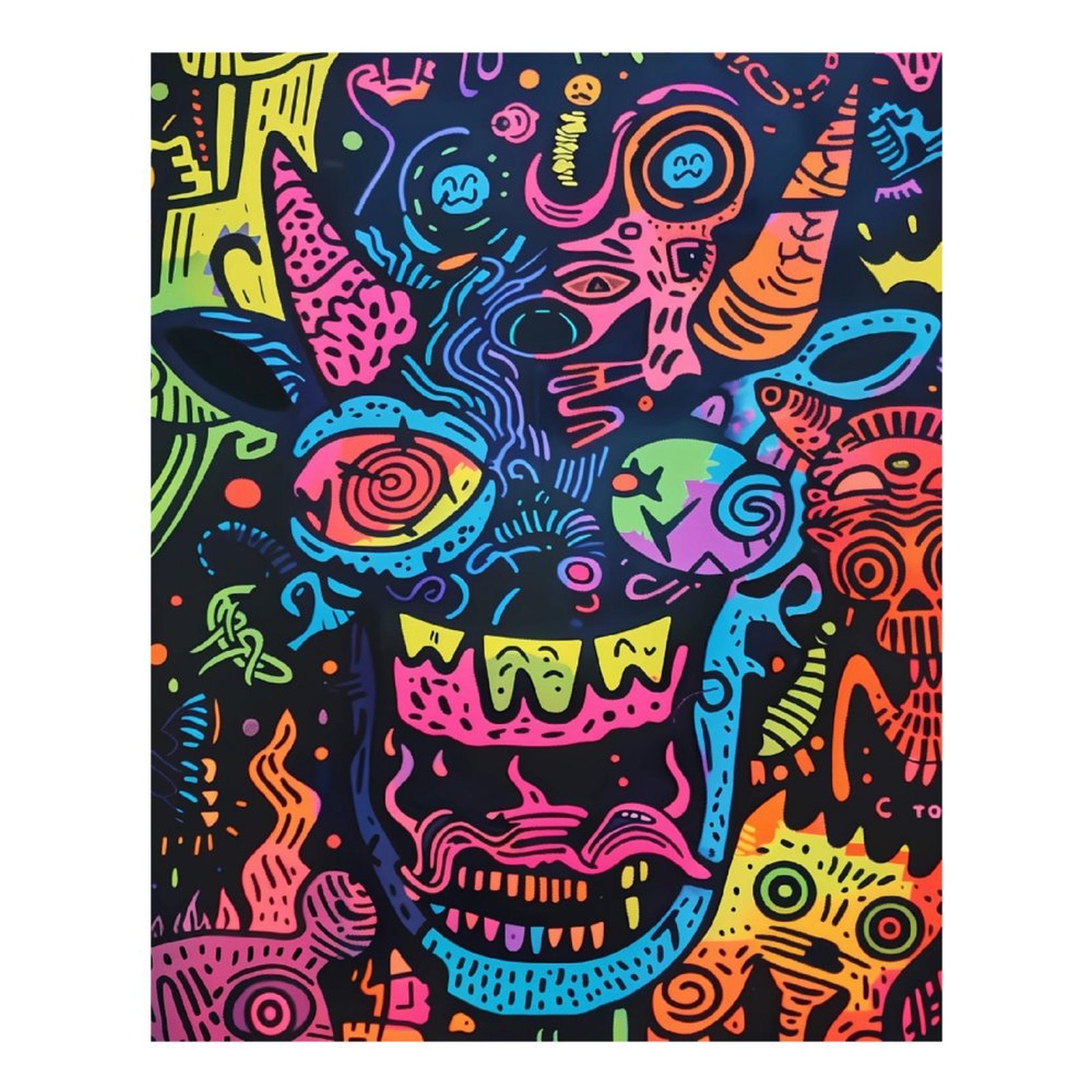 Diamond Art Kits for Adults, Neon Graffiti Urban ArtDiamond Painting ...