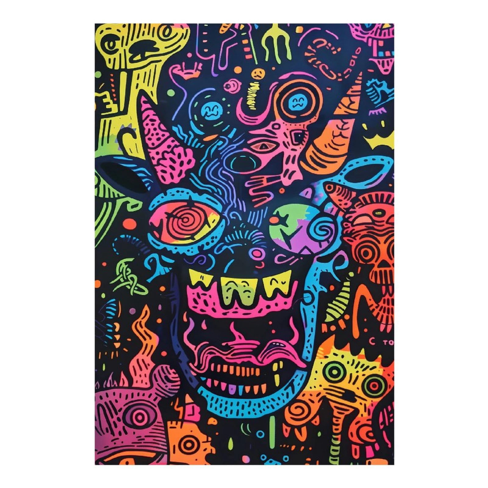 Diamond Art Kits for Adults, Neon Graffiti Urban ArtDiamond Painting ...