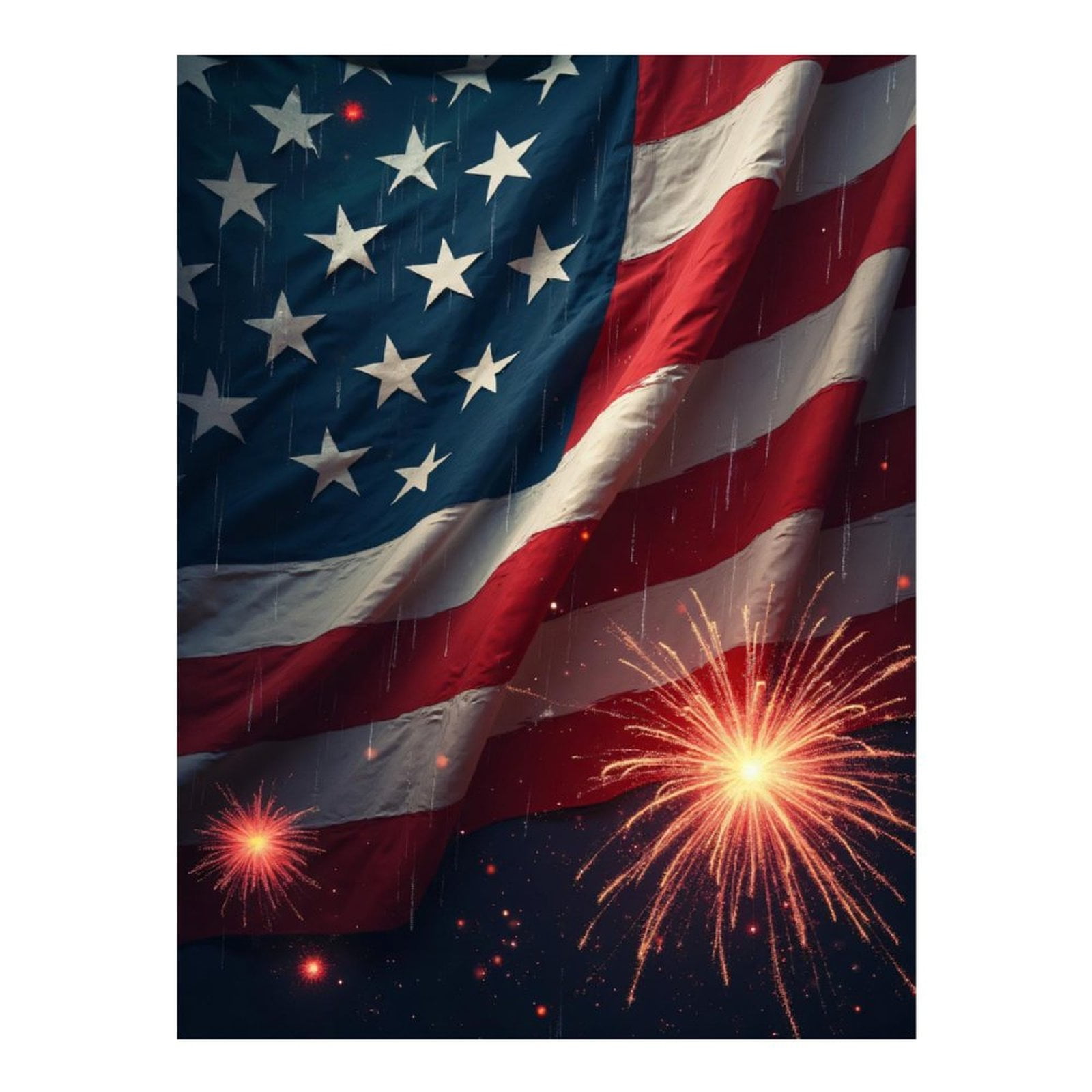 Diamond Art Kits for Adults - Night Flag Print No.40 5D Frameless ...