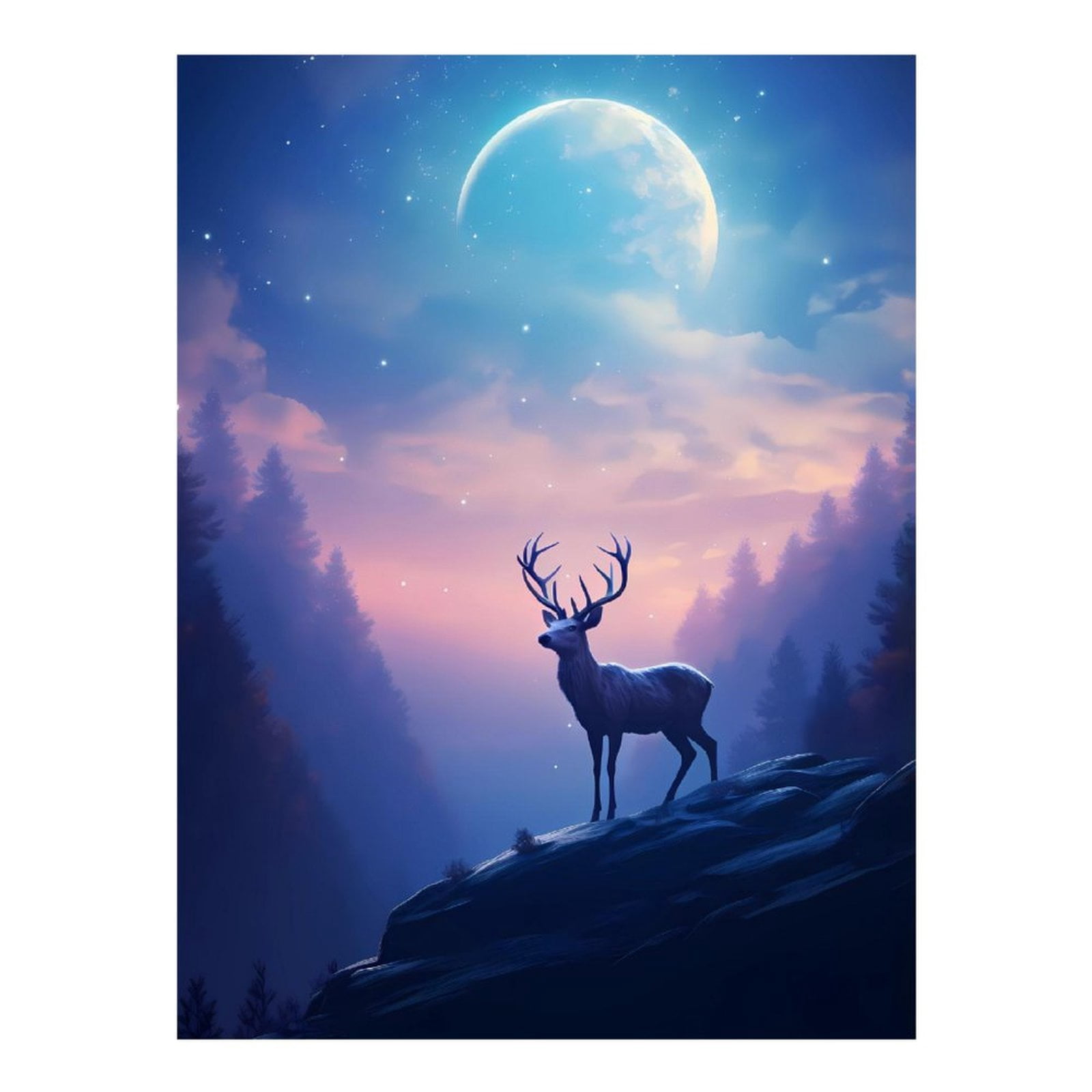Diamond Art Kits for Adults, Night Sky ElkDiamond Painting Kits for ...