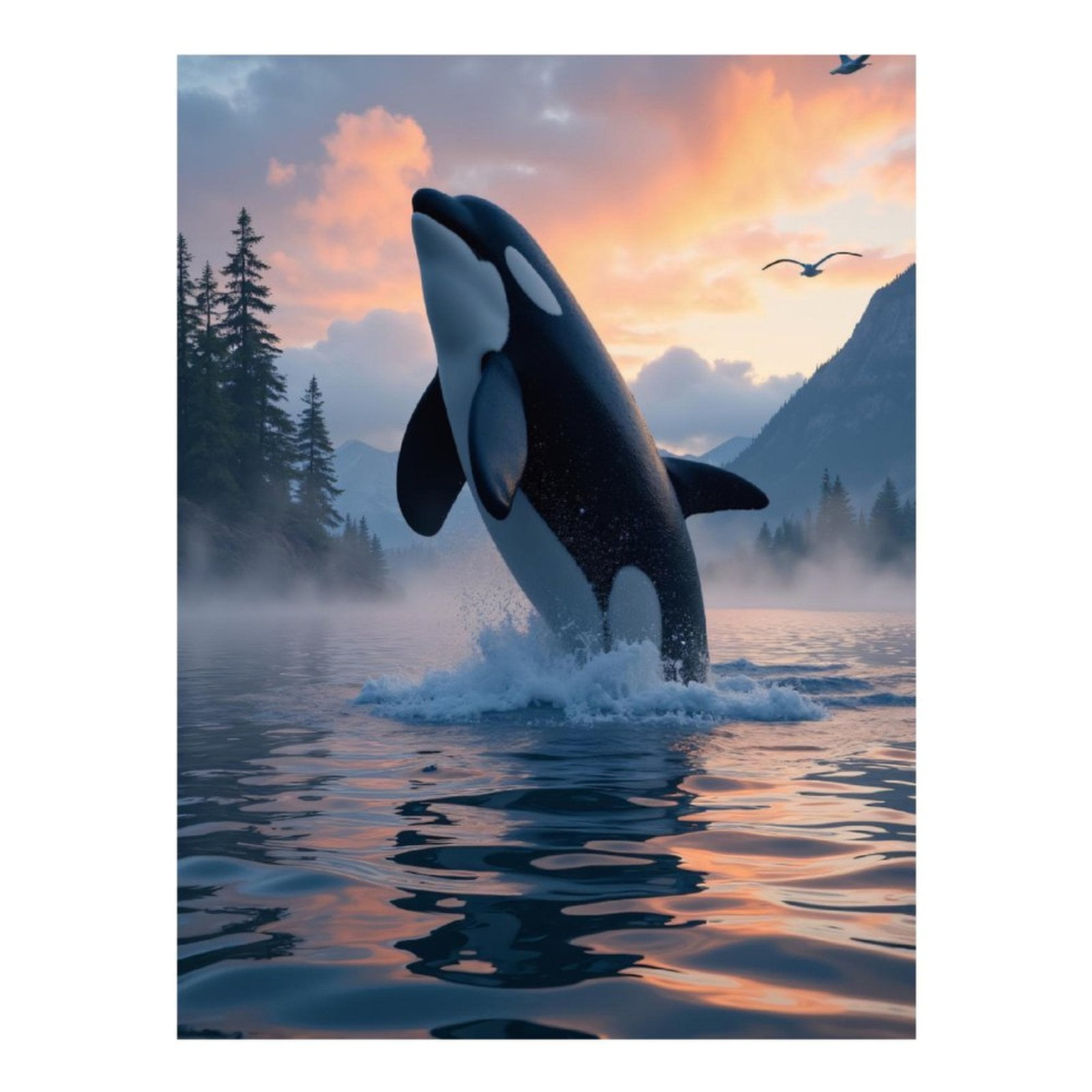 Diamond Art Kits for Adults - Ocean Sunset Whale Jumping 5d Diamond Painting for Adults, Diamond ...