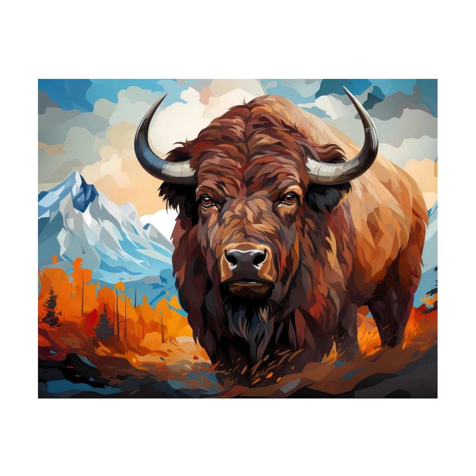 Diamond Art Kits for Adults - Oil Painting Style Iceberg Yak 5D ...
