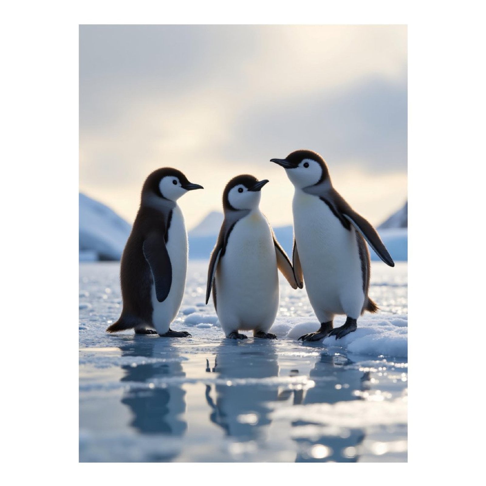 Diamond Art Kits for Adults, Penguins Ice Reflections Winter Scene 5D ...