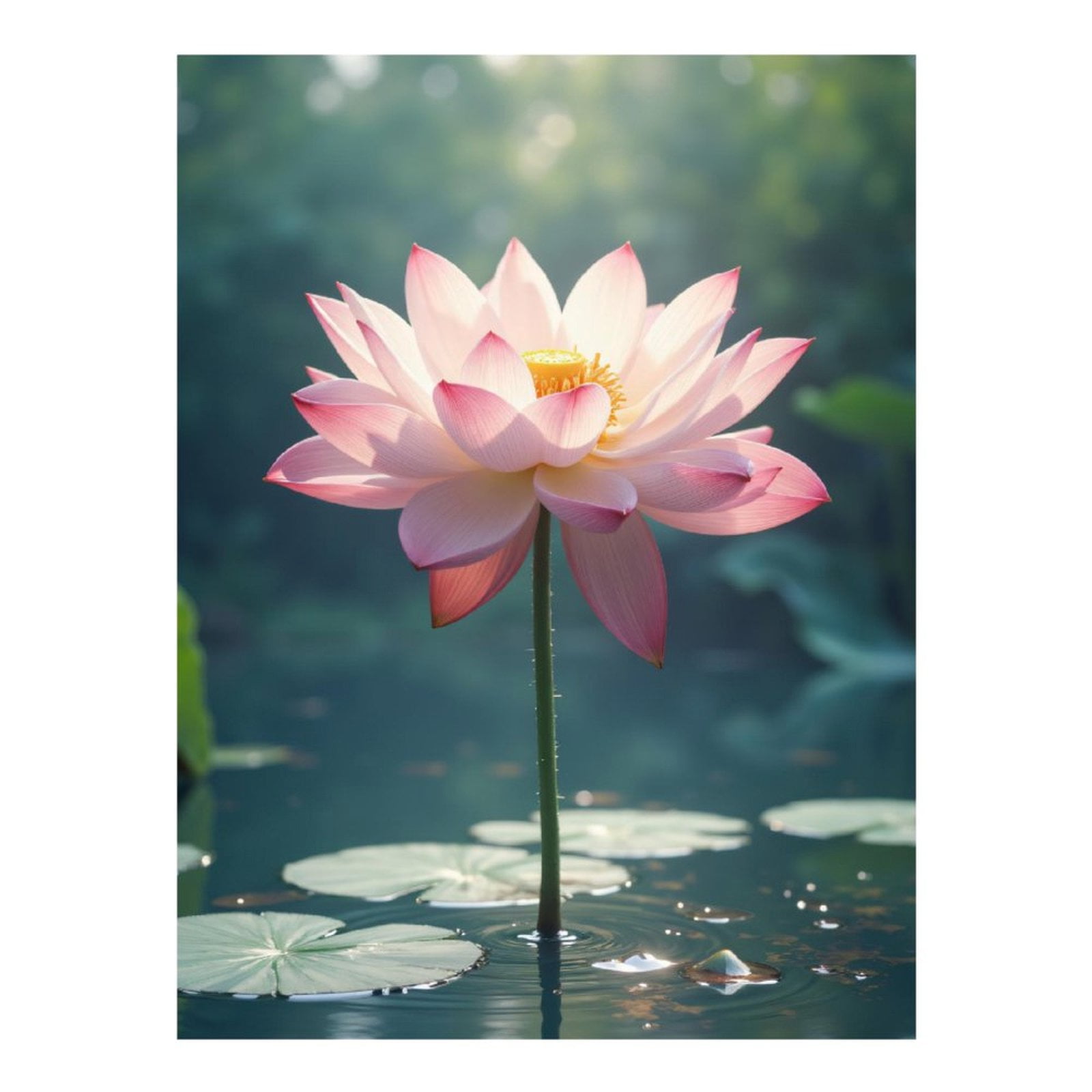 Diamond Art Kits for Adults, Pink Lotus Serenity Water Lily 5D Diamond ...