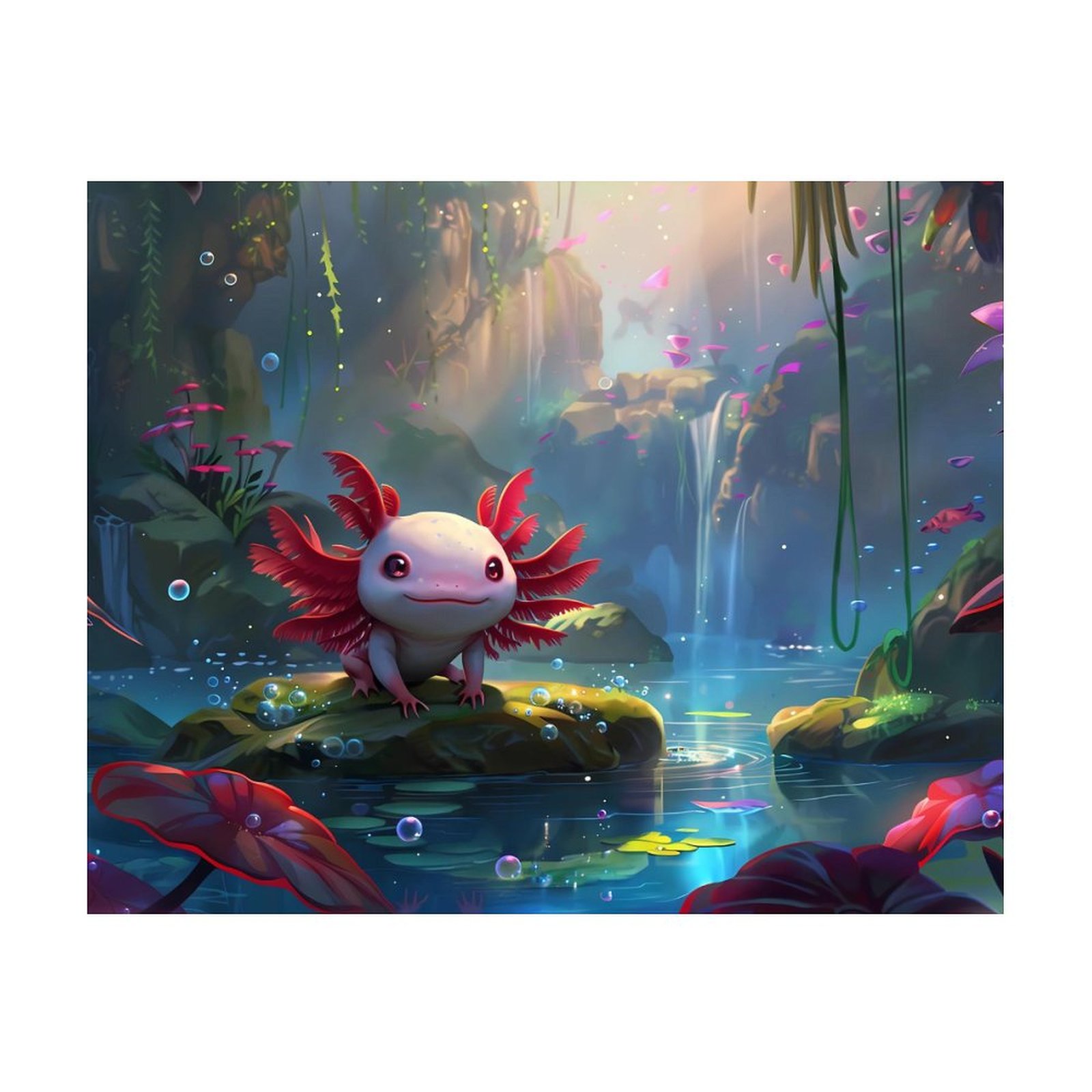 Diamond Art Kits for Adults - Pond Cute Axolotl DIY Diamond Painting ...