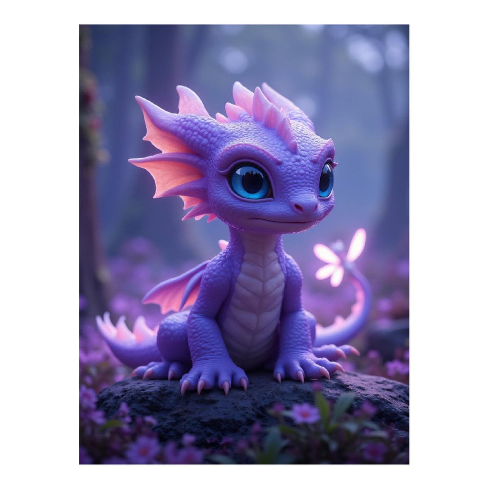 Diamond Art Kits for Adults - Purple Mythical Creature Forest Blossom ...
