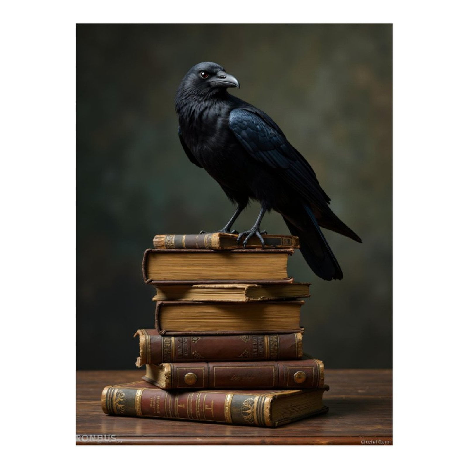 Diamond Art Kits for Adults - Raven On Books Stack 5d Diamond Painting ...