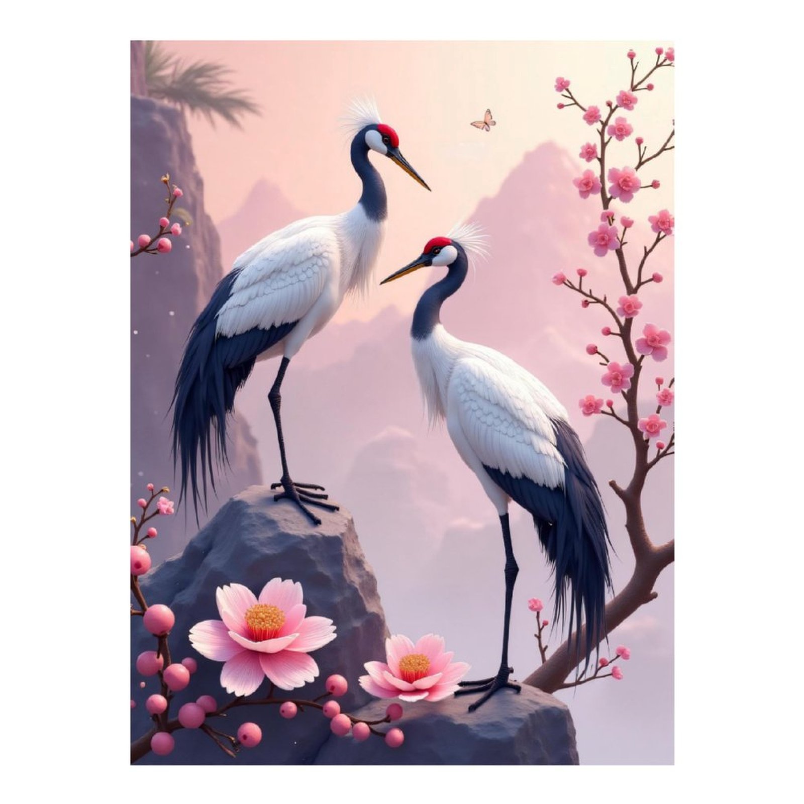 Diamond Art Kits for Adults - Realistic Classy Cranes Print No.23 5D ...