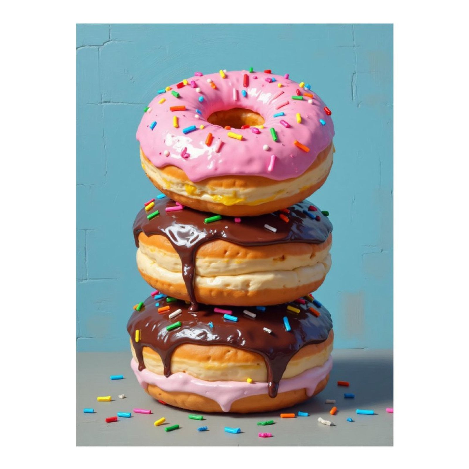 Diamond Art Kits for Adults - Realistic Donut Print No.11 5D Frameless ...