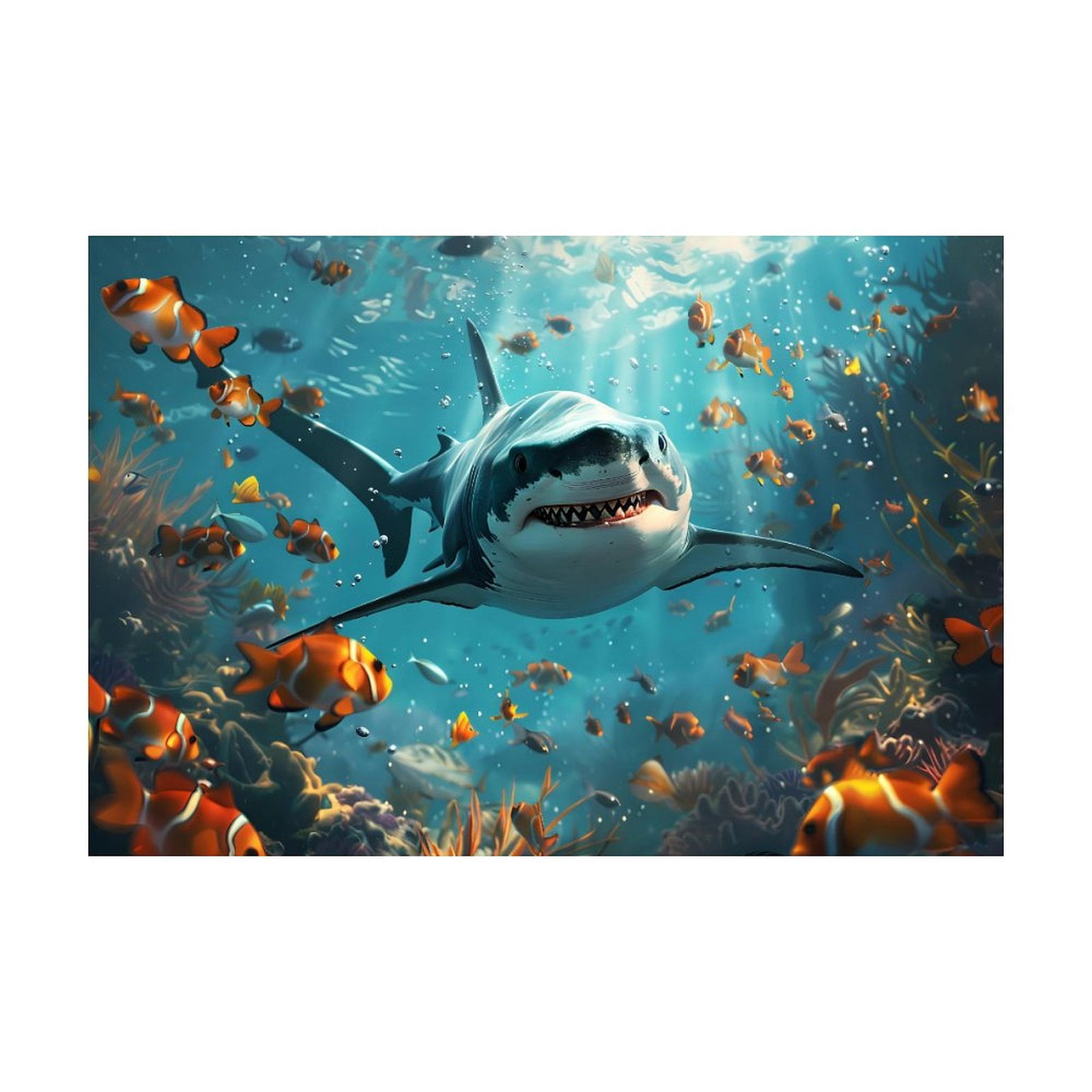 Diamond Art Kits for Adults, Realistic Ocean SharkDiamond Painting Kits ...