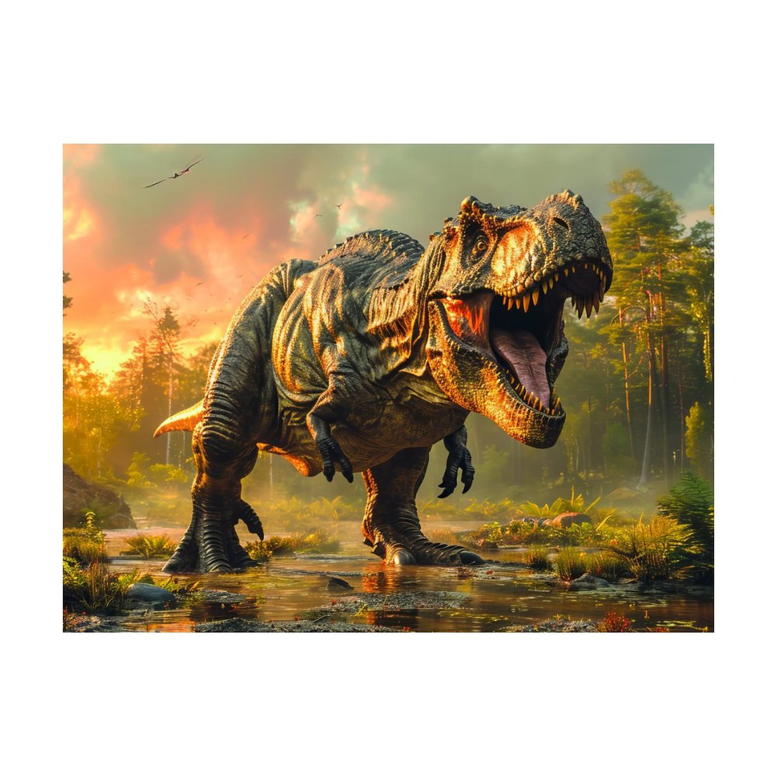 Diamond Art Kits for Adults, Realistic Style Forest DinosaurDiamond ...