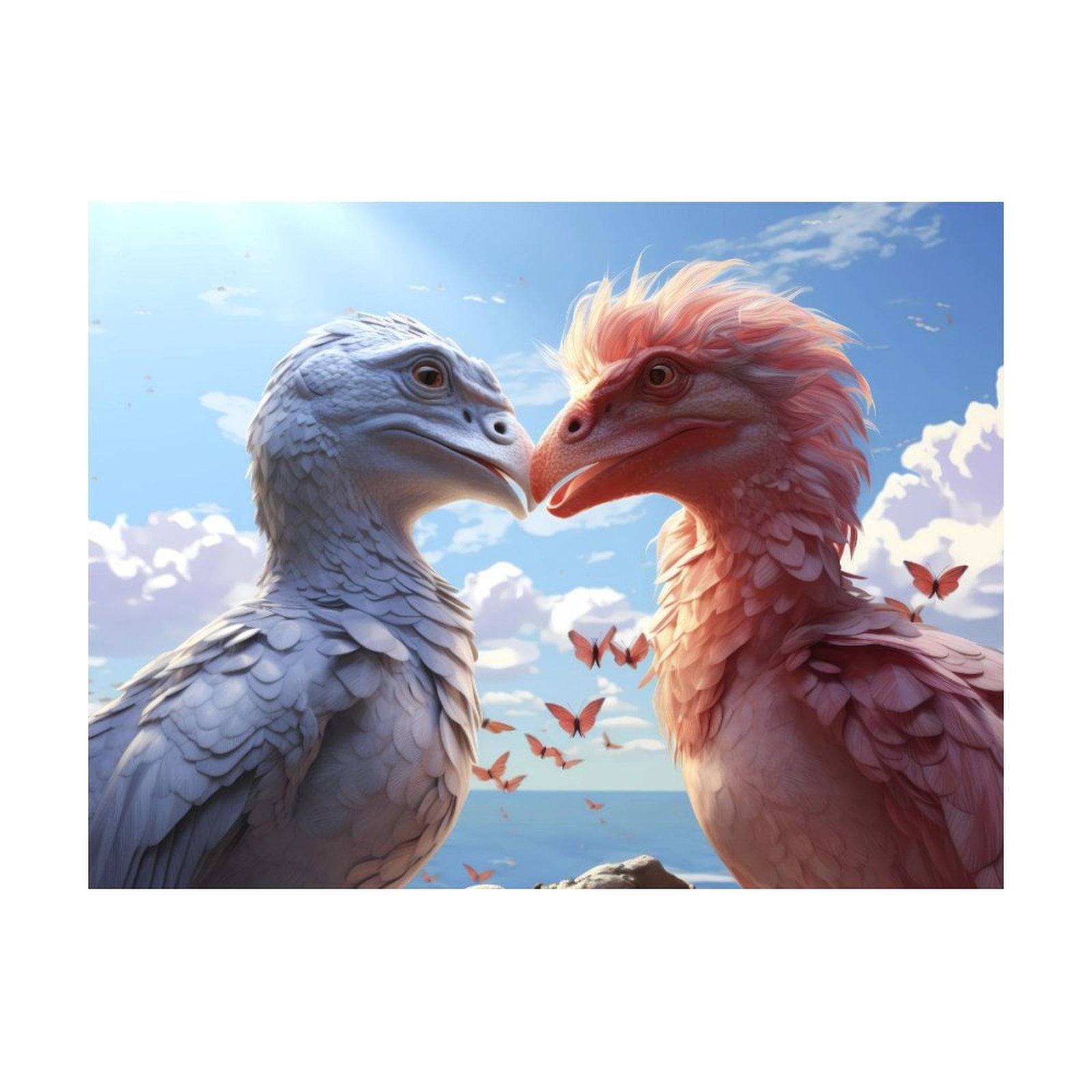 Diamond Art Kits for Adults, Red And White Bird Couple Frameless ...