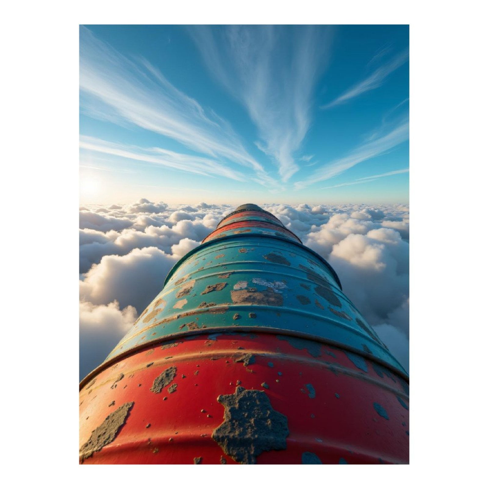 Diamond Art Kits for Adults - Red Blue Barrel Clouds Sky 5d Diamond ...