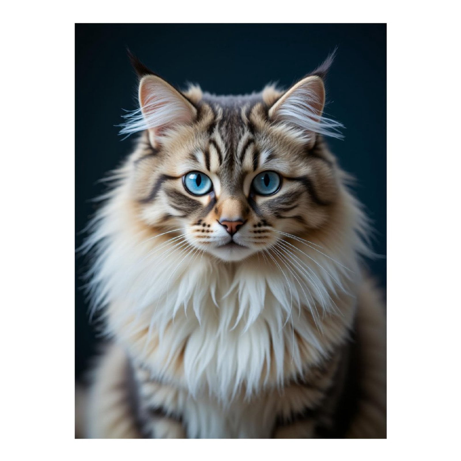 Diamond Art Kits for Adults, Regal Long-Haired Blue-Eyed Cat 5D Diamond ...