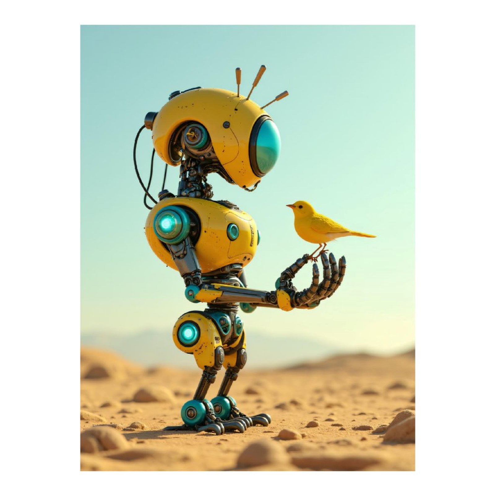 Diamond Art Kits for Adults - Robot Desert Companion Bird 5d Diamond ...