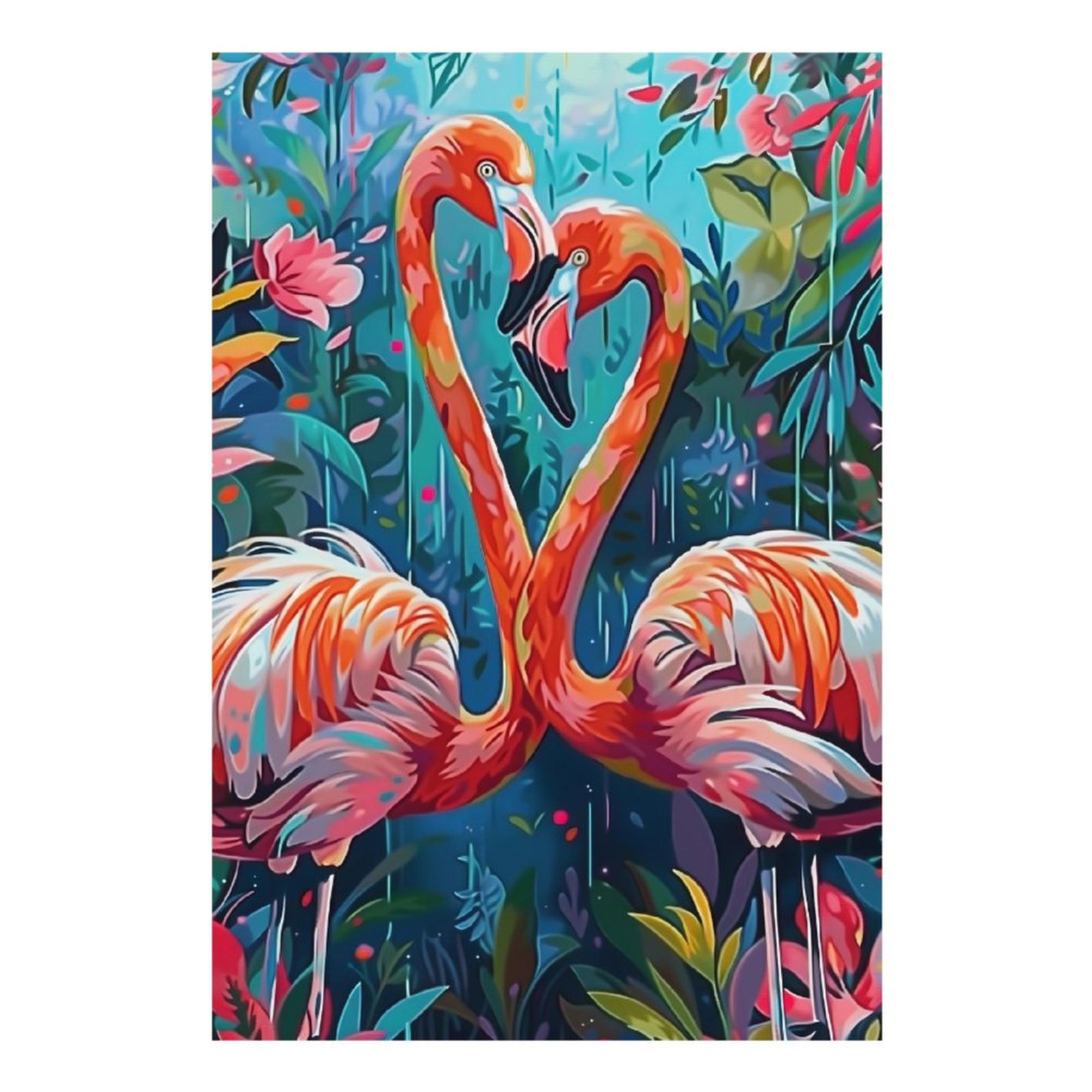 Diamond Art Kits for Adults - Romantic Flamingo Pair DIY Frameless ...