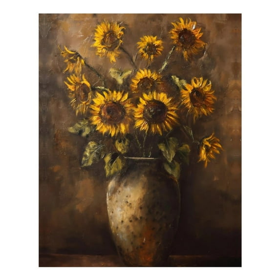 Diamond Art Kits for Adults - Rustic Sunflower Bouquet DIY Frameless ...