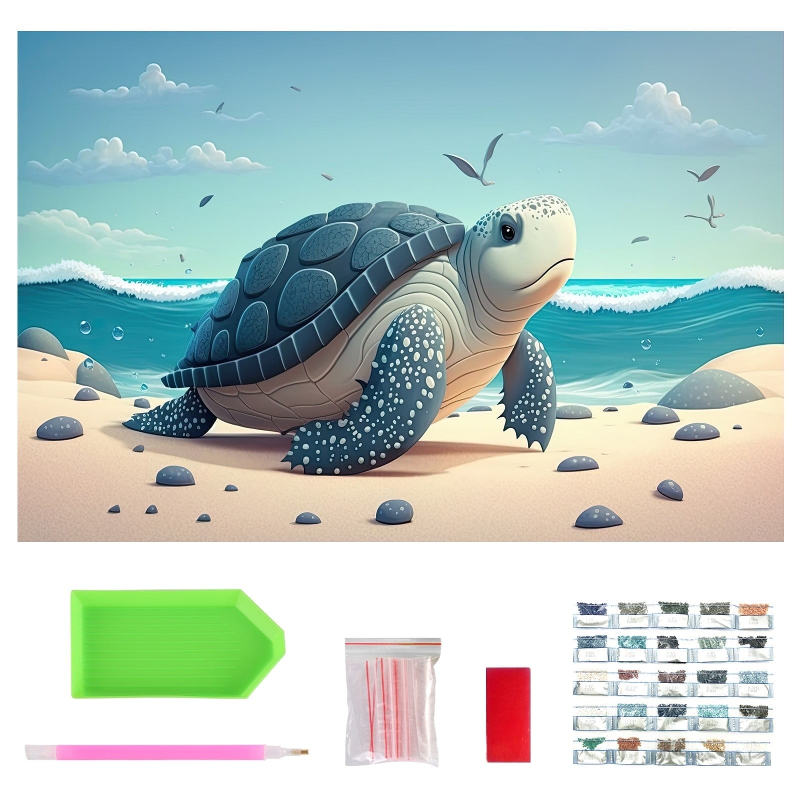 Diamond Art Kits for Adults - Sea Turtle Diamond Gem Art Kits, DIY Full ...