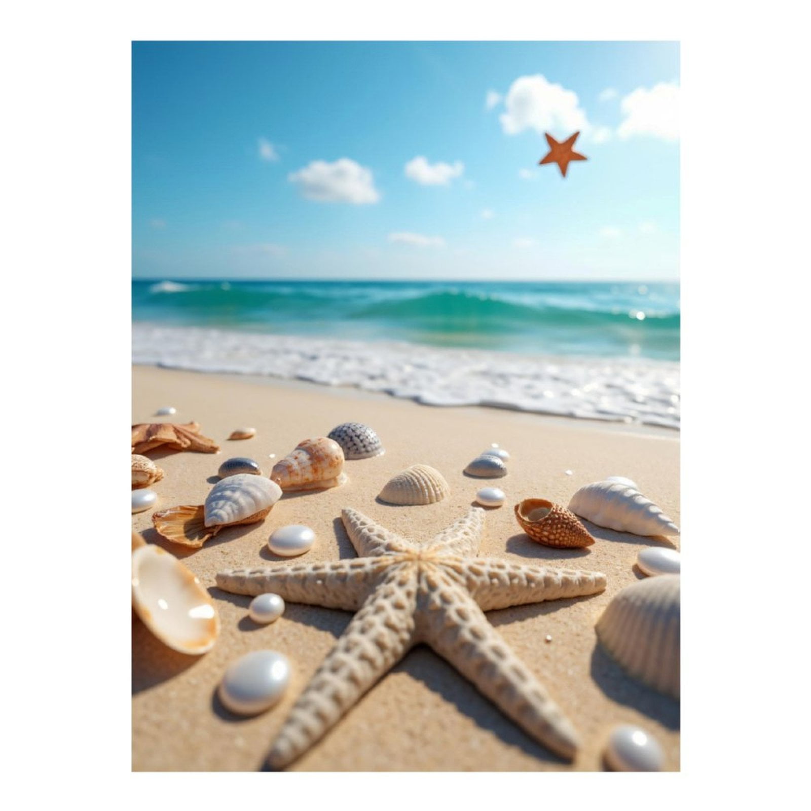 Diamond Art Kits for Adults - Seashells Starfish Beach Ocean Waves 5d ...